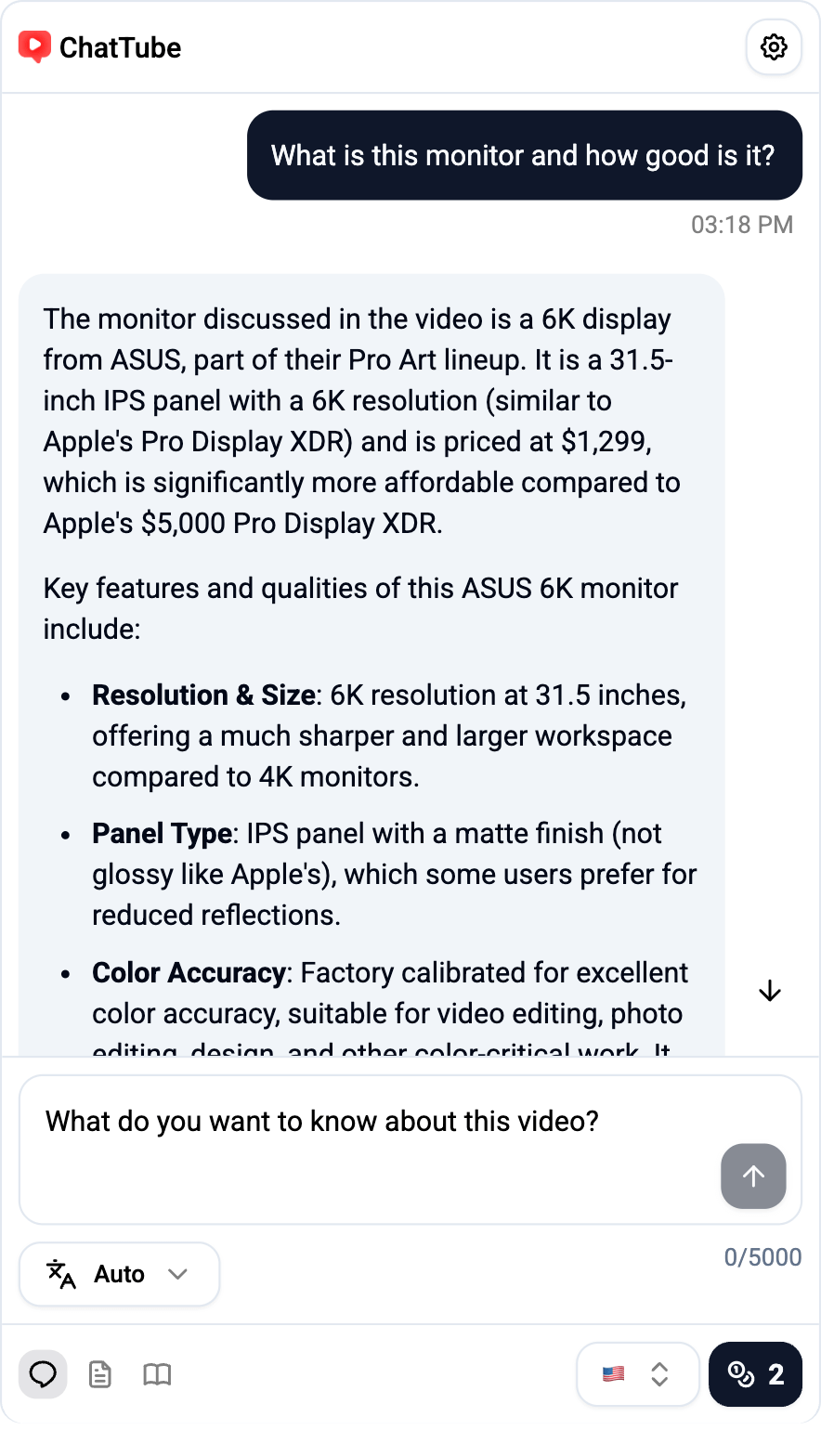 ChatTube - Chatten Sie mit jedem YouTube-Video